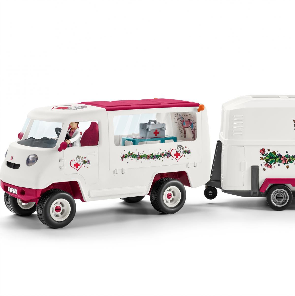 Schleich MOBILNA LECZNICA DLA ZWIERZĄT ZE ŹREBIĘCIEM RASY HANOWERSKIEJ ...